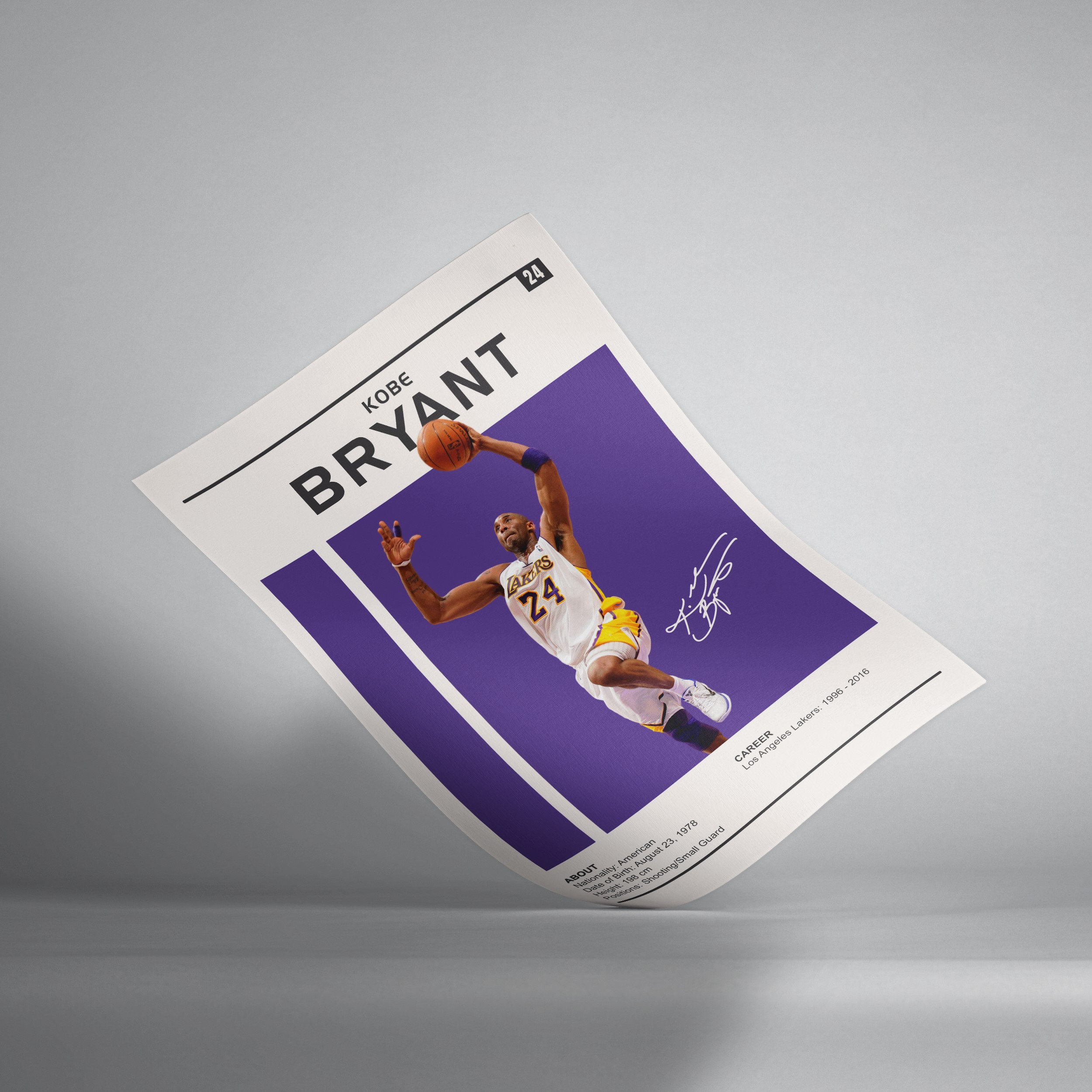 Kobe Bryant Poster | Kobe Bryant Print, NBA Posters, Sports Poster, LA ...