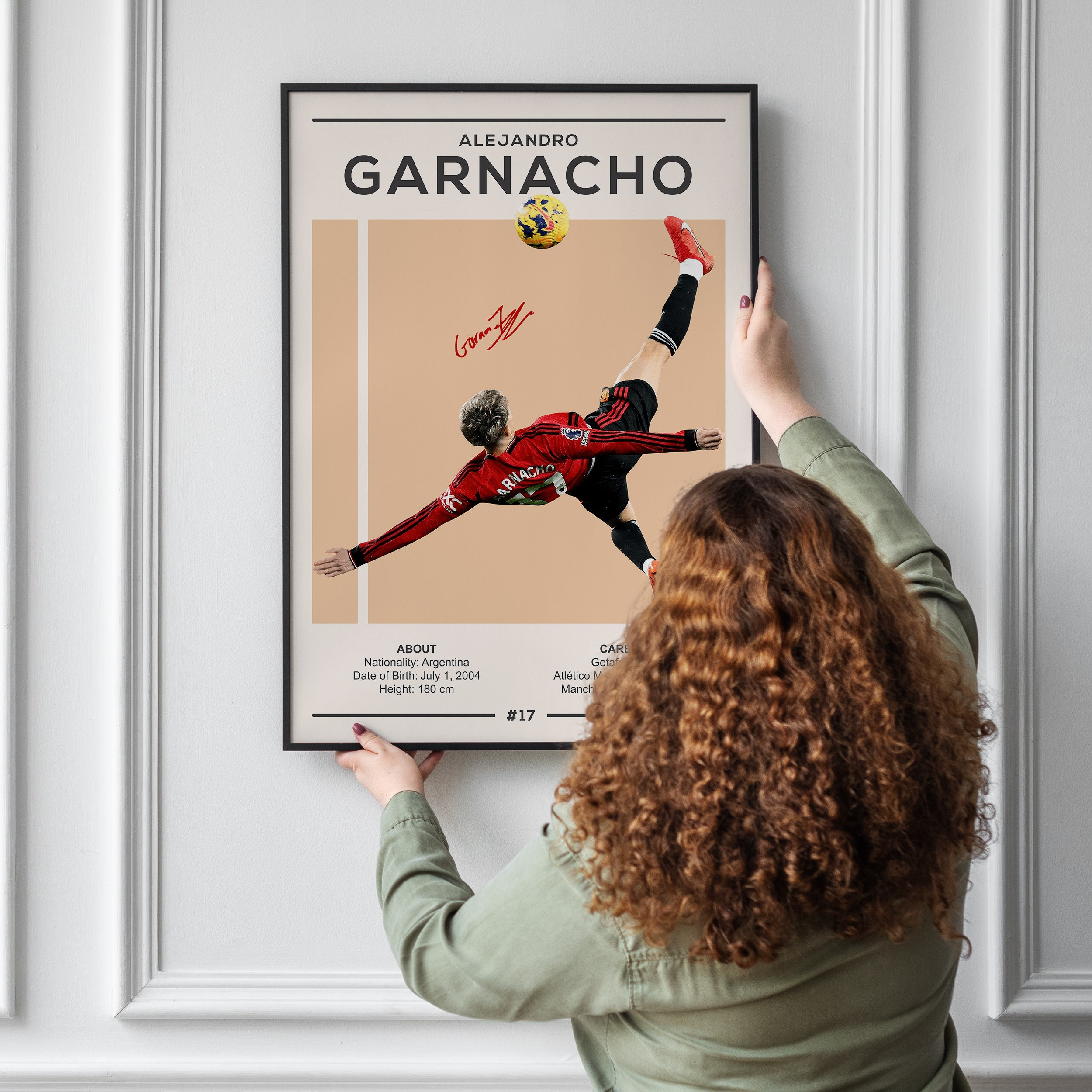 Alejandro Garnacho Poster, Alejandro Garnacho Print, Manchester United ...