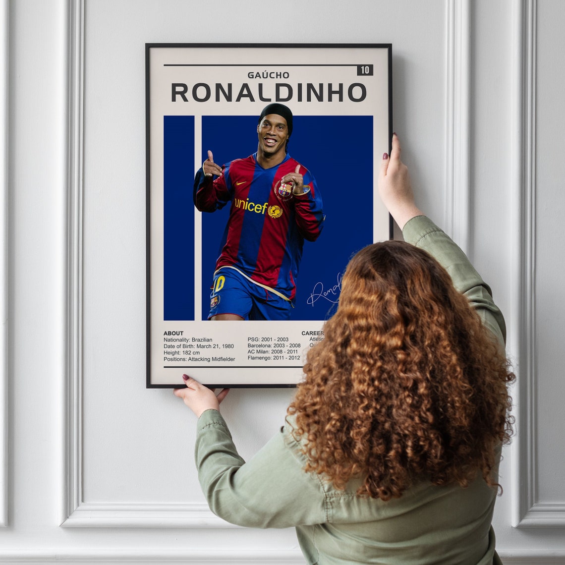 Ronaldinho Poster Gaucho Ronaldinho Print, Sports Poster, Football ...