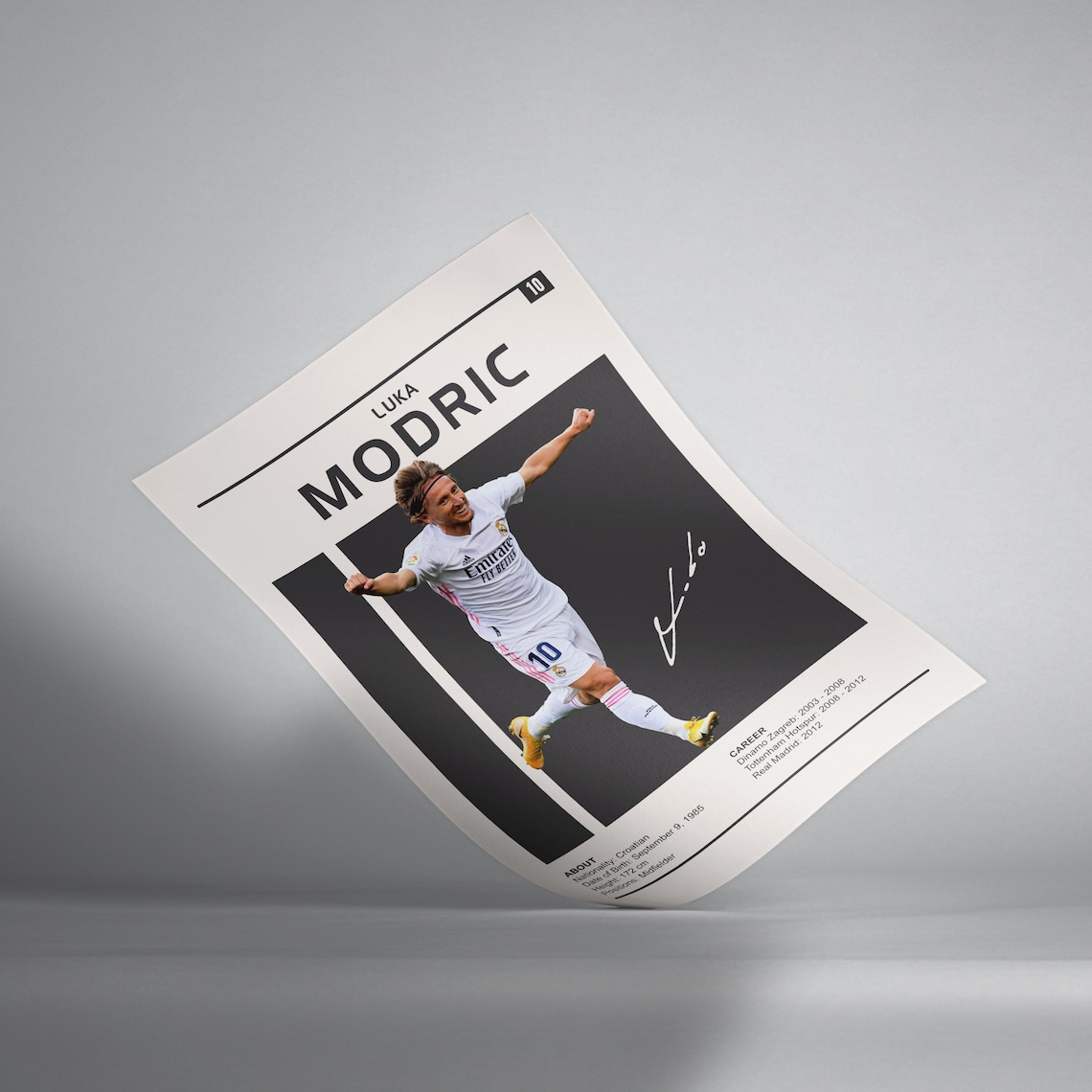 Luka Modric Poster | Digital Wall Poster for Living Room or Office ...