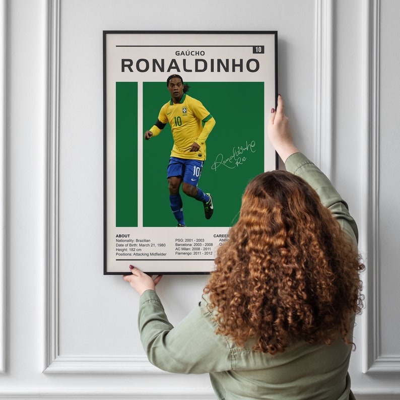 Ronaldinho Poster | Gaucho Ronaldinho Print, Sports Poster, Football ...