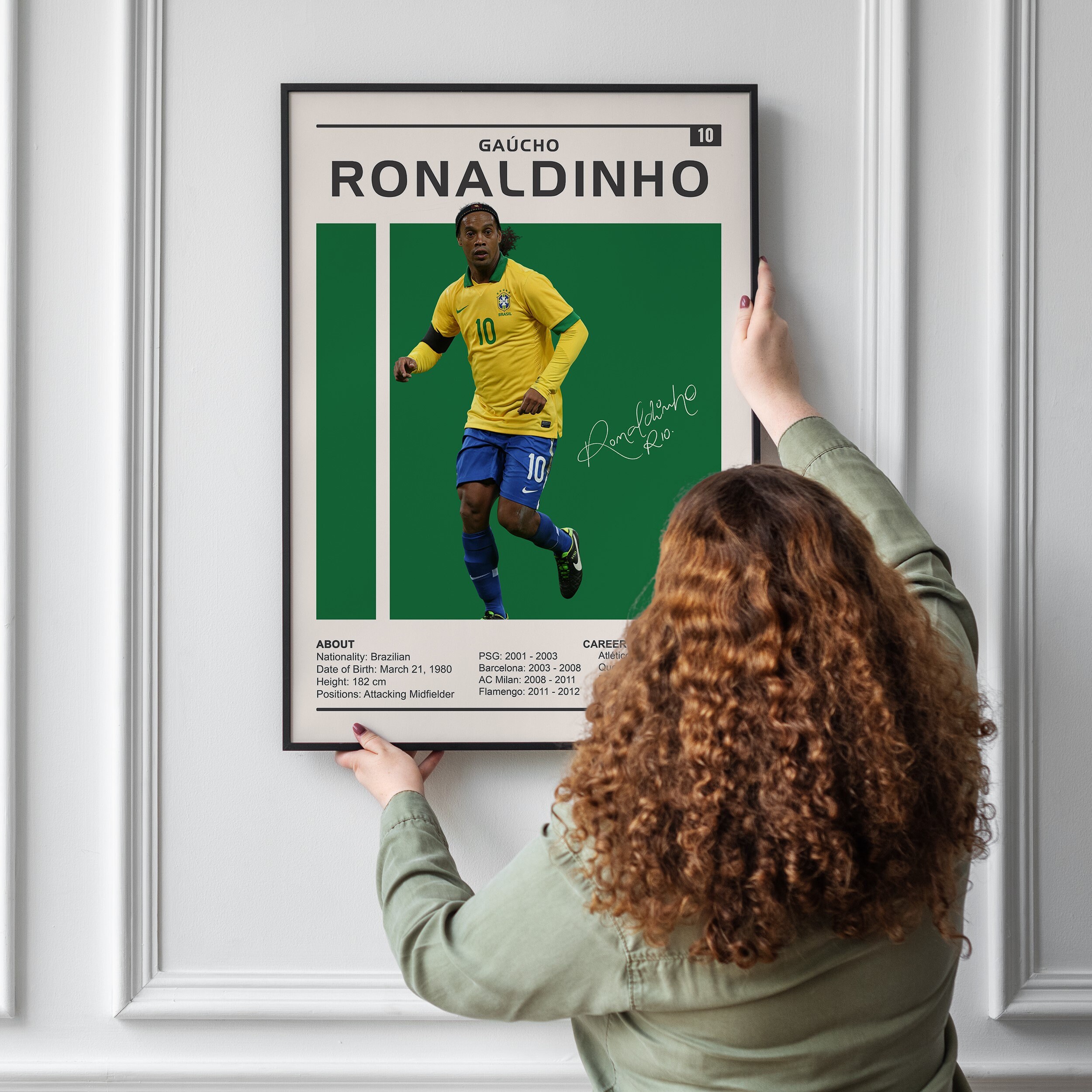 Ronaldinho Poster | Gaucho Ronaldinho Print, Sports Poster, Football ...