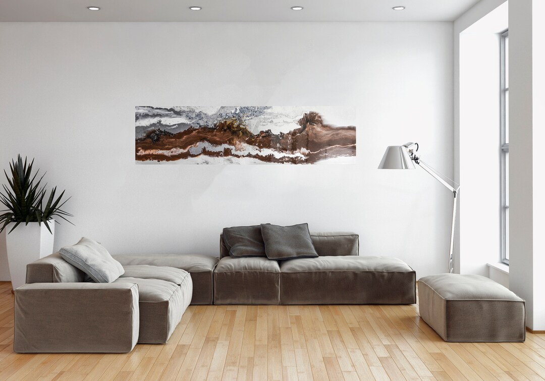 Resin Wall Art Textured Resin on Dibond® ROCKY JOURNEY 1850mm X 500mm ...