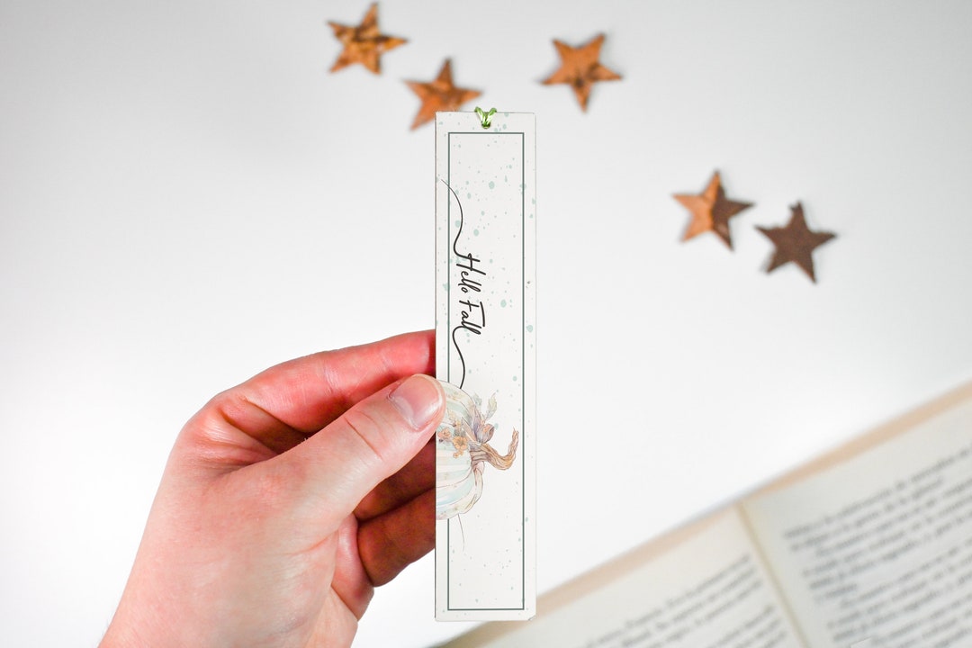 Hello Fall Wooden Bookmark Autumn Vintage Personalized, Gift for ...