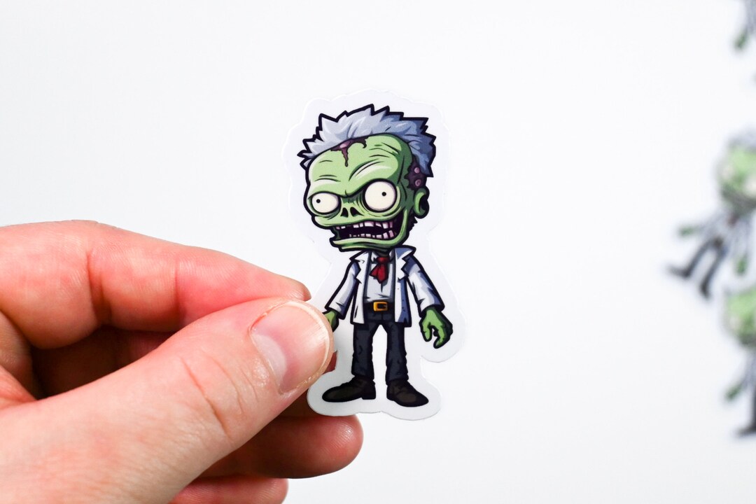 Kawaii Halloween Zombie Sticker Gift for Halloween Sticker for Laptop ...