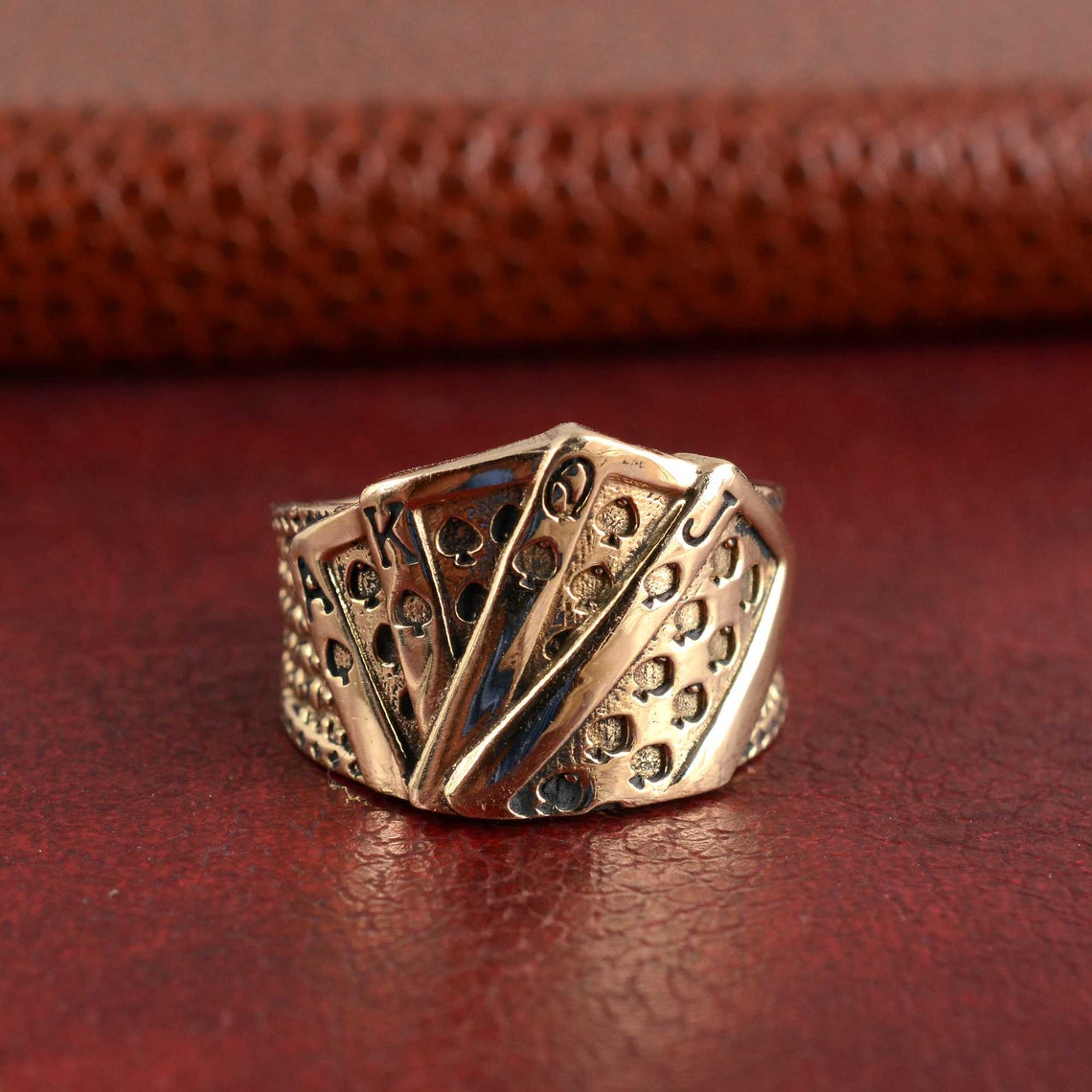 Gold Poker Card Ring Luck Ring Handmade Ring Playing Card - Etsy