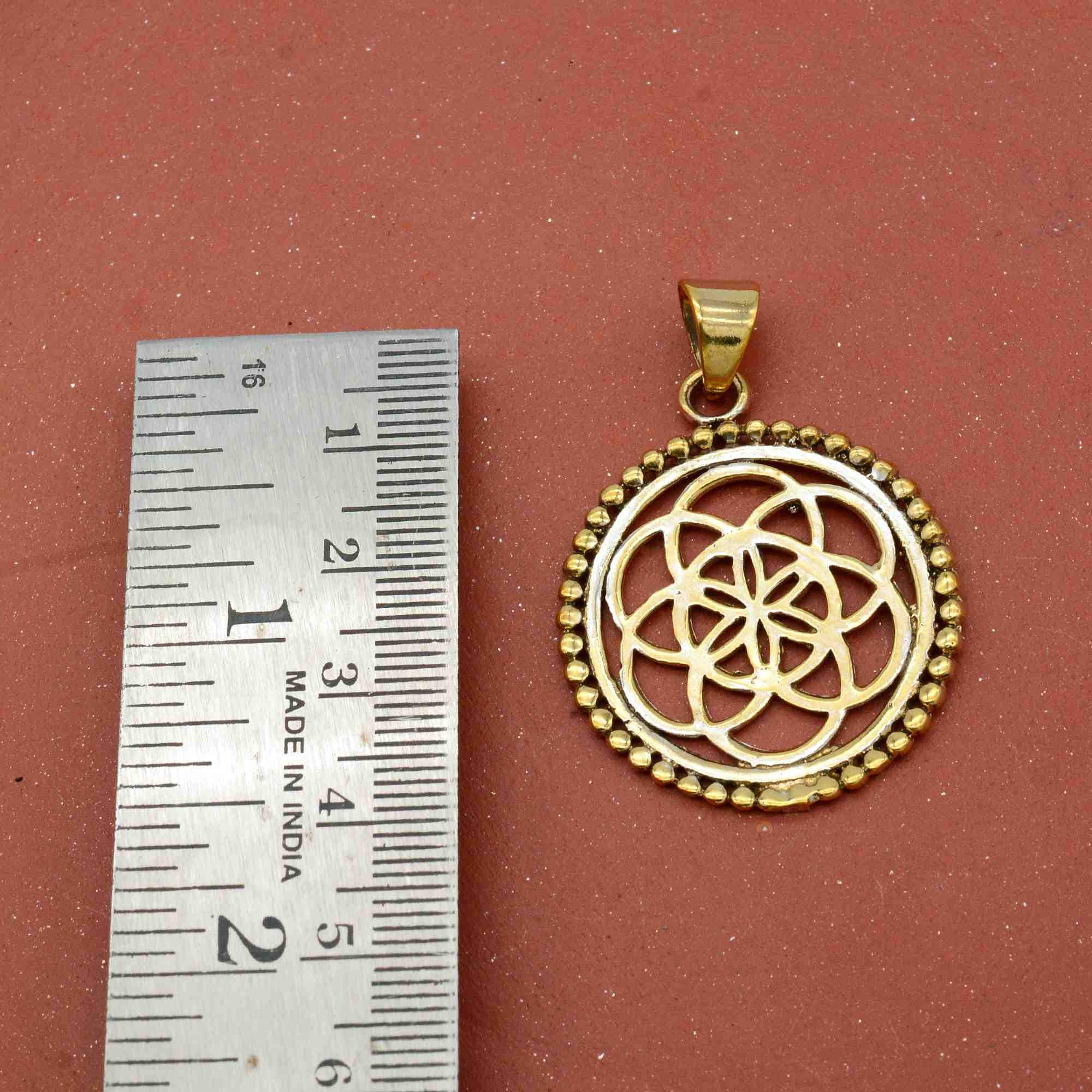 Seed of Life Sacred Geometry Pendant, Flower of Life Amulet Spiritual ...