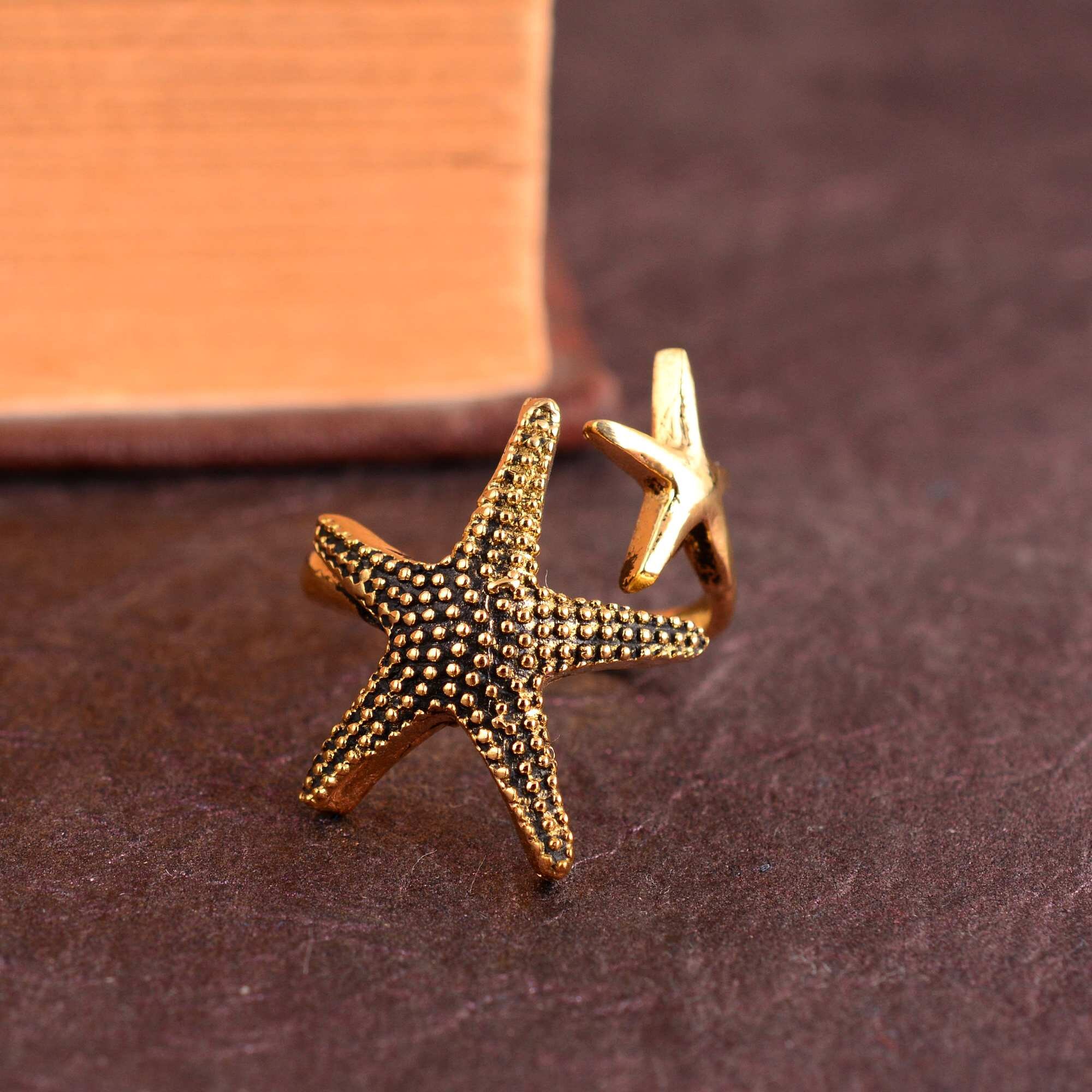 Star Fish Ring Ocean Lover's Starfish Ring Adjustable - Etsy