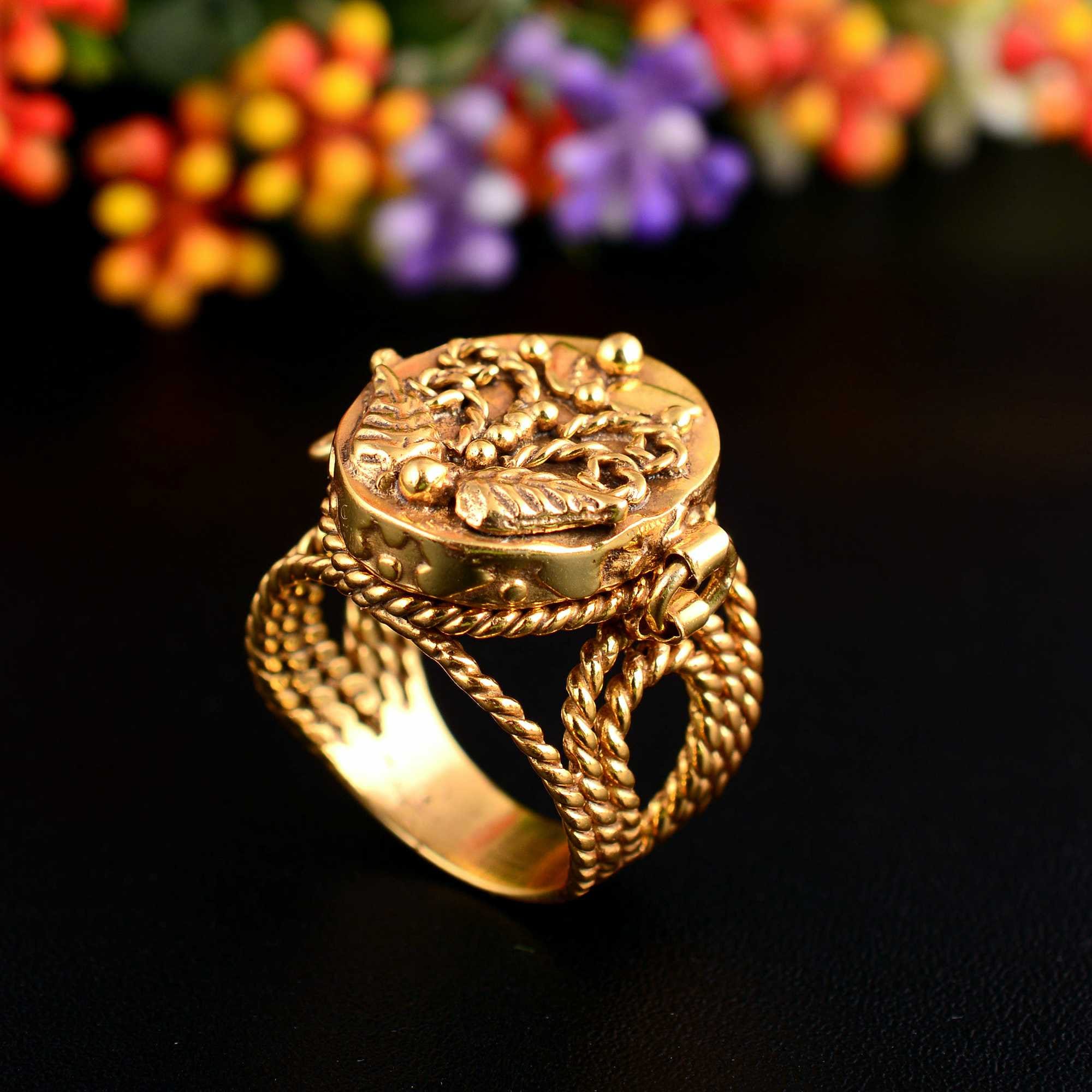 Secret Poison Ring, Gold Poison Ring, Unique Poison Ring, Secret ...
