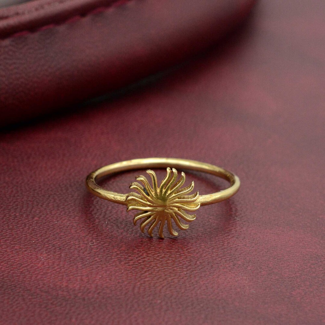 Gold Sun Ring, Engagement Ring,sun Rays Ring, Dainty Ring,minimalist ...