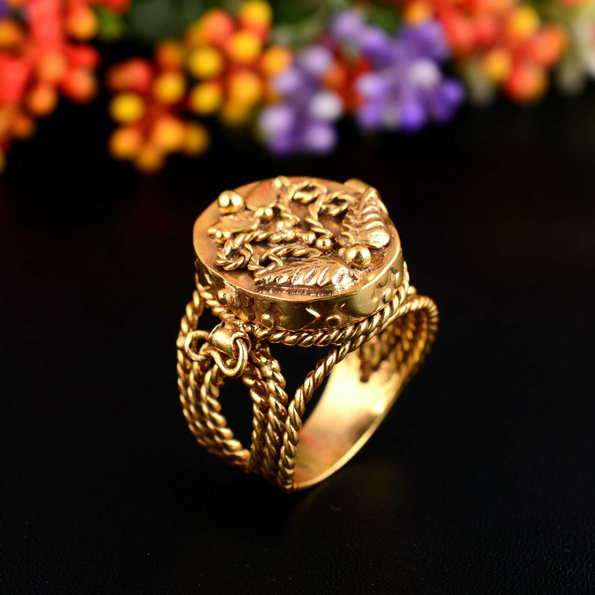 Secret Poison Ring, Gold Poison Ring, Unique Poison Ring, Secret ...