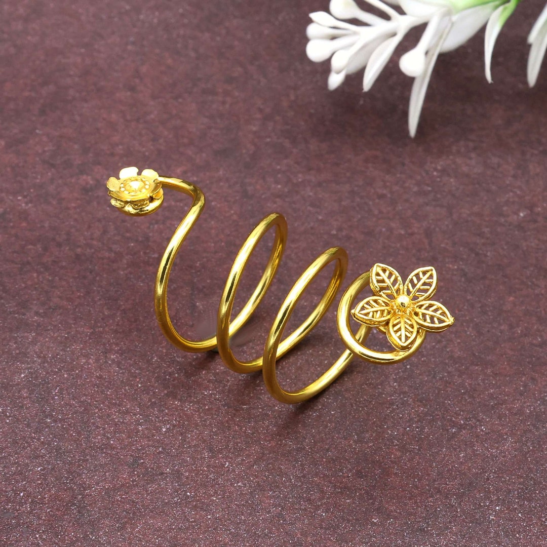 Handmade Brass Flower Arthritis Ring: Adjustable Knuckle Splint, - Etsy