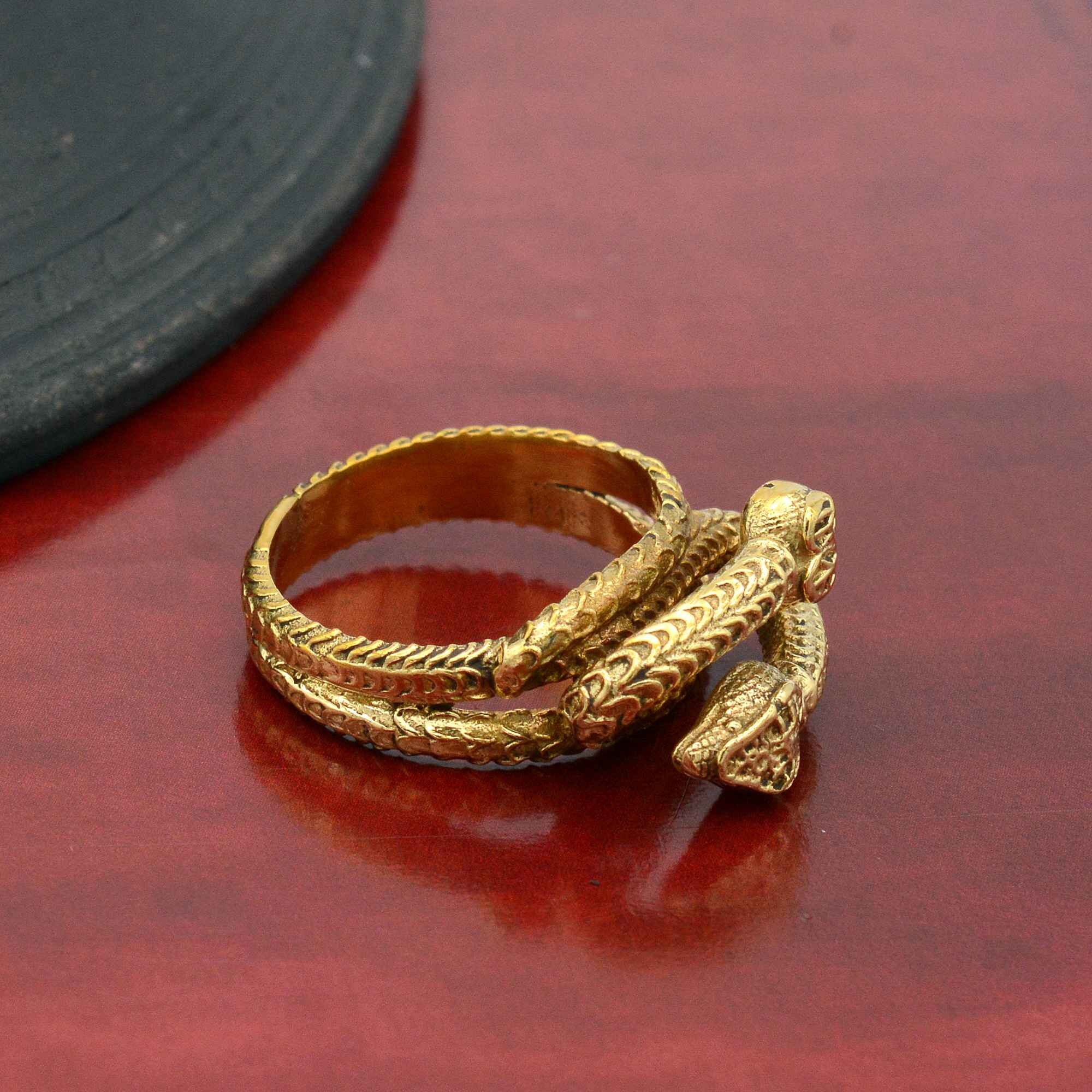 Two Headed Snake Ring, Serpent Ring, Snake Ring ,snake Jewelry, Gothic ...