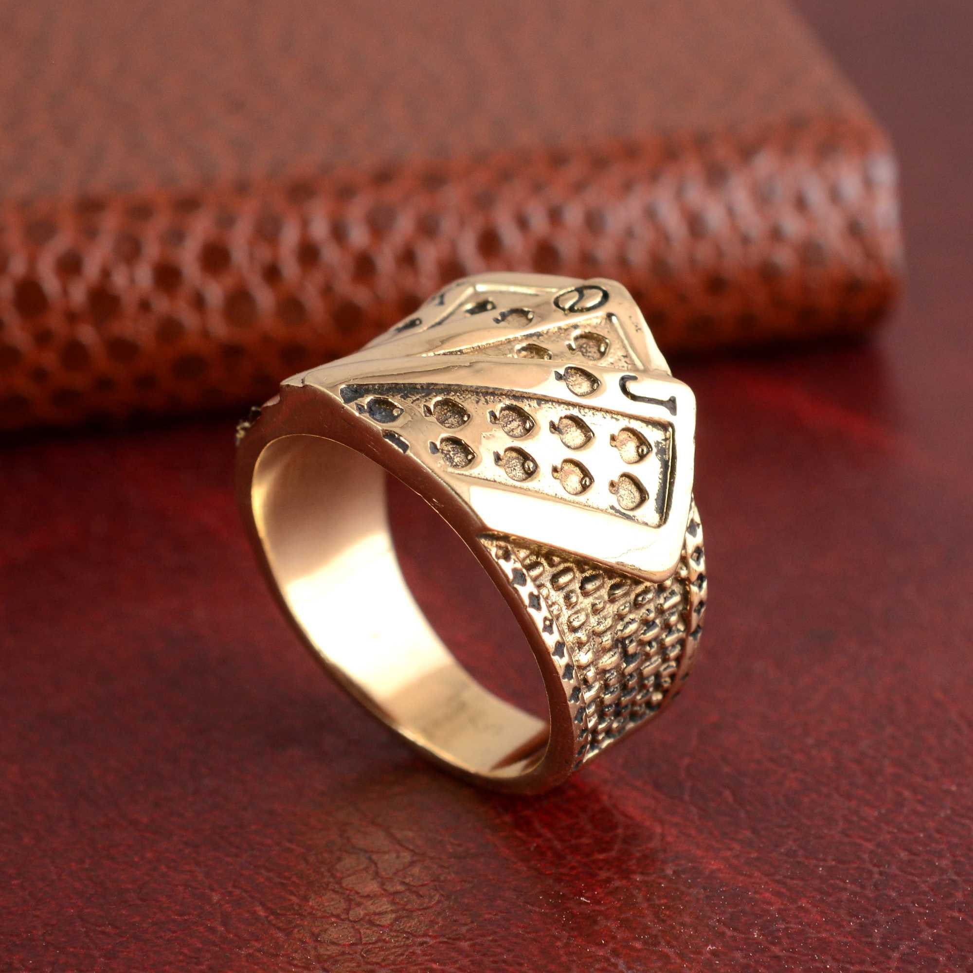 Gold Poker Card Ring Luck Ring Handmade Ring Playing Card - Etsy