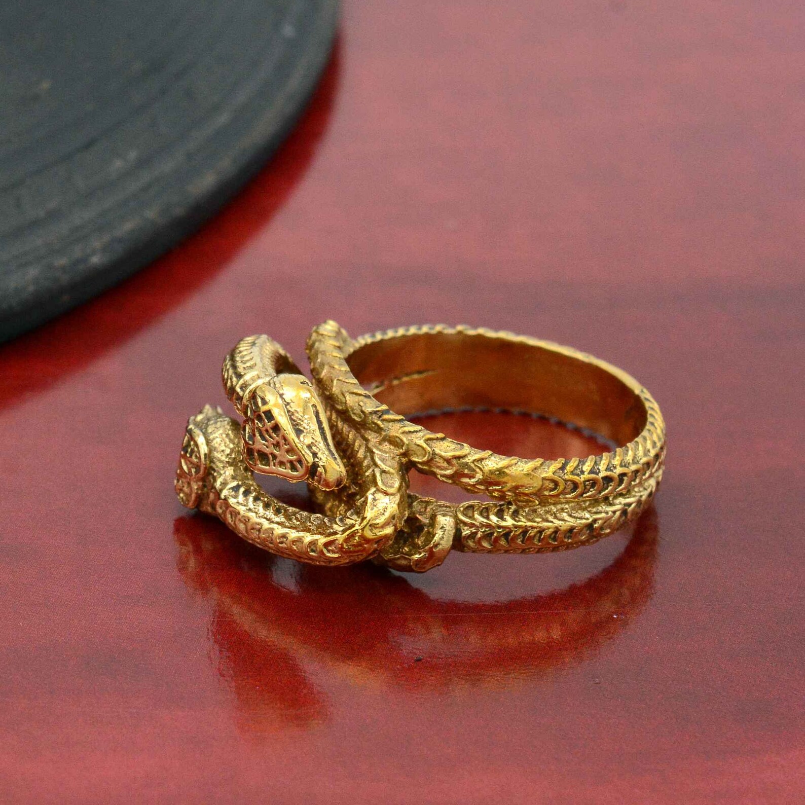 Two Headed Snake Ring, Serpent Ring, Snake Ring ,snake Jewelry, Gothic ...