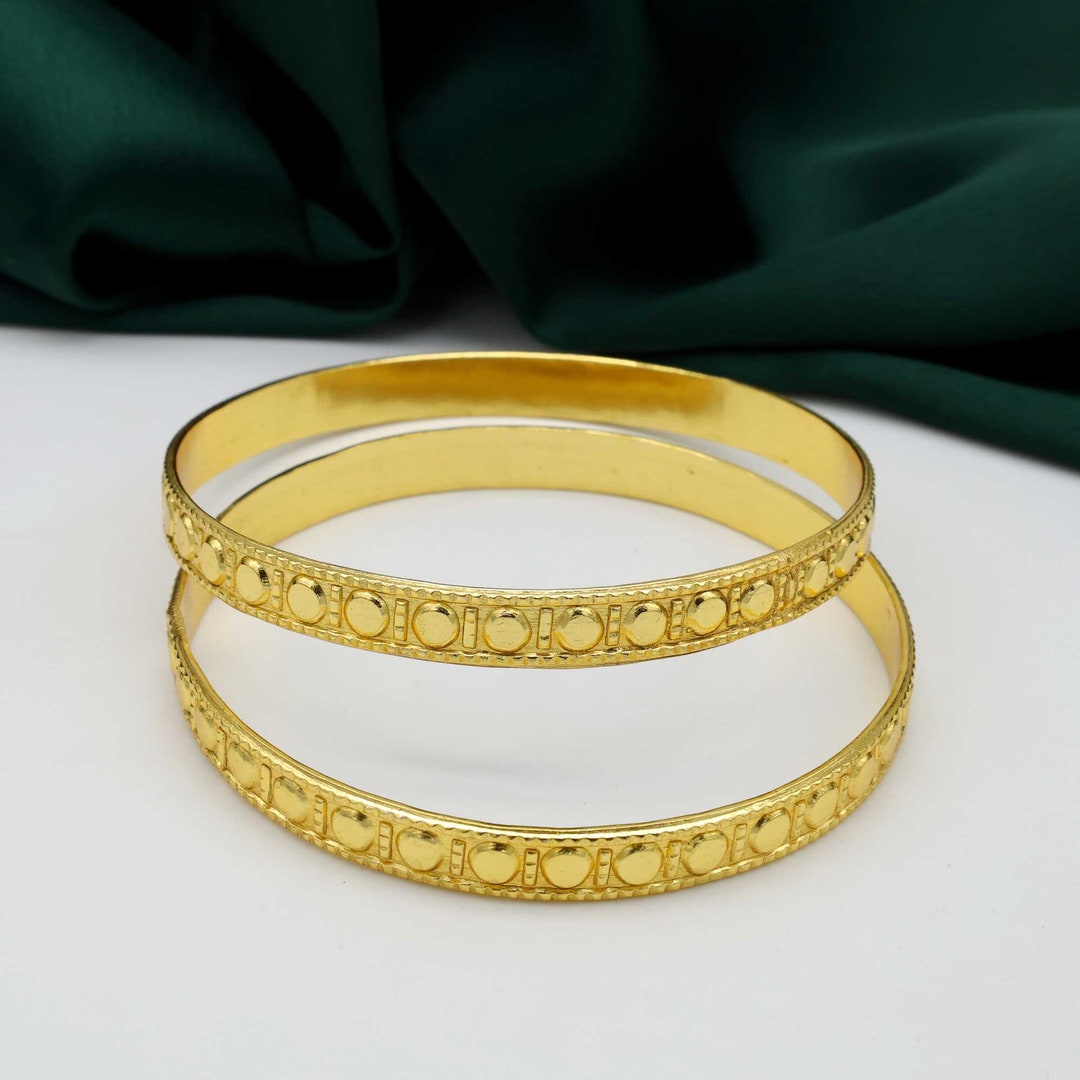 Indian 18k Gold Filled Bangle: Unique Stacking Bangles, - Etsy