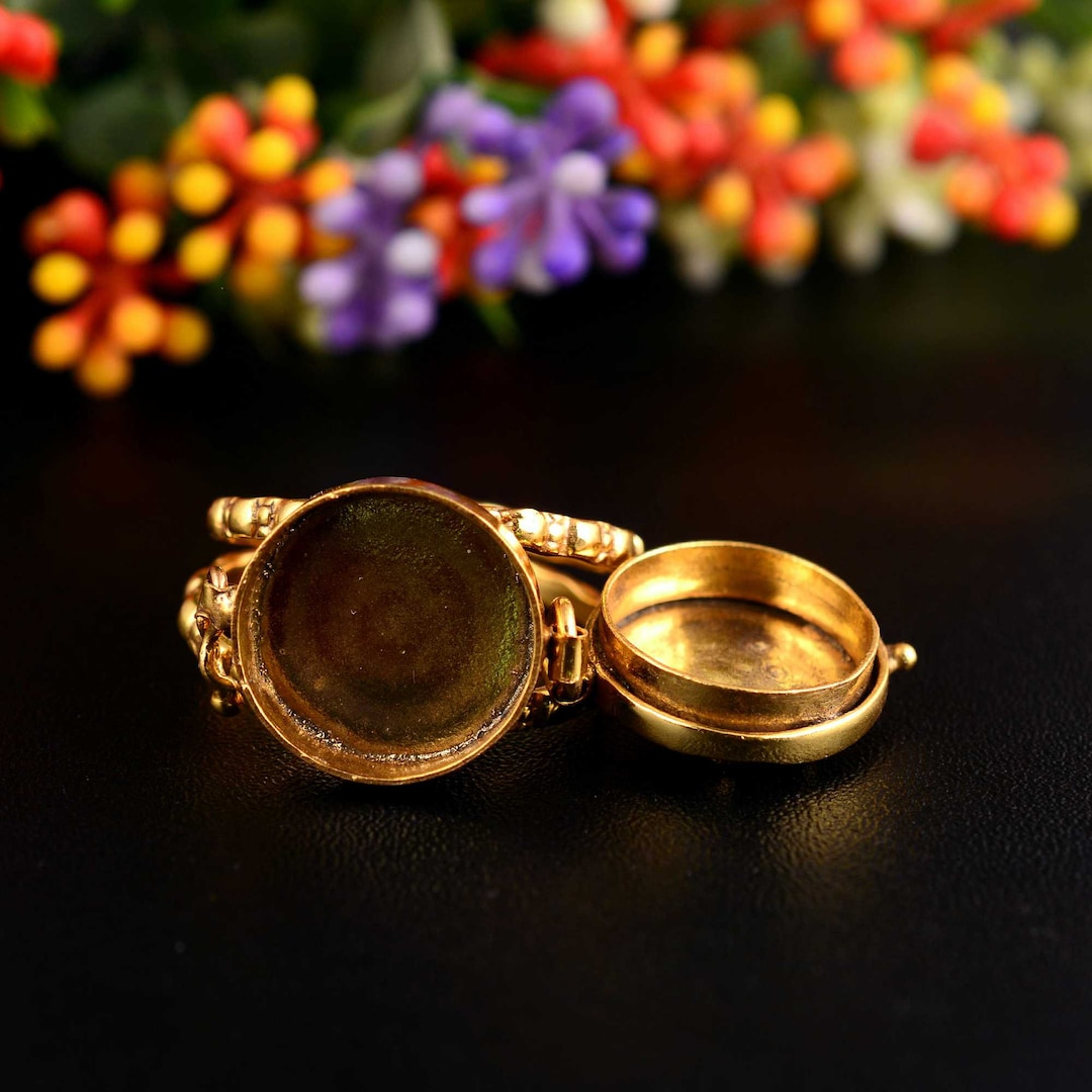 Hidden Box Ring, Poison Ring, Handmade Ring, Small Box Ring, Box Ring ...