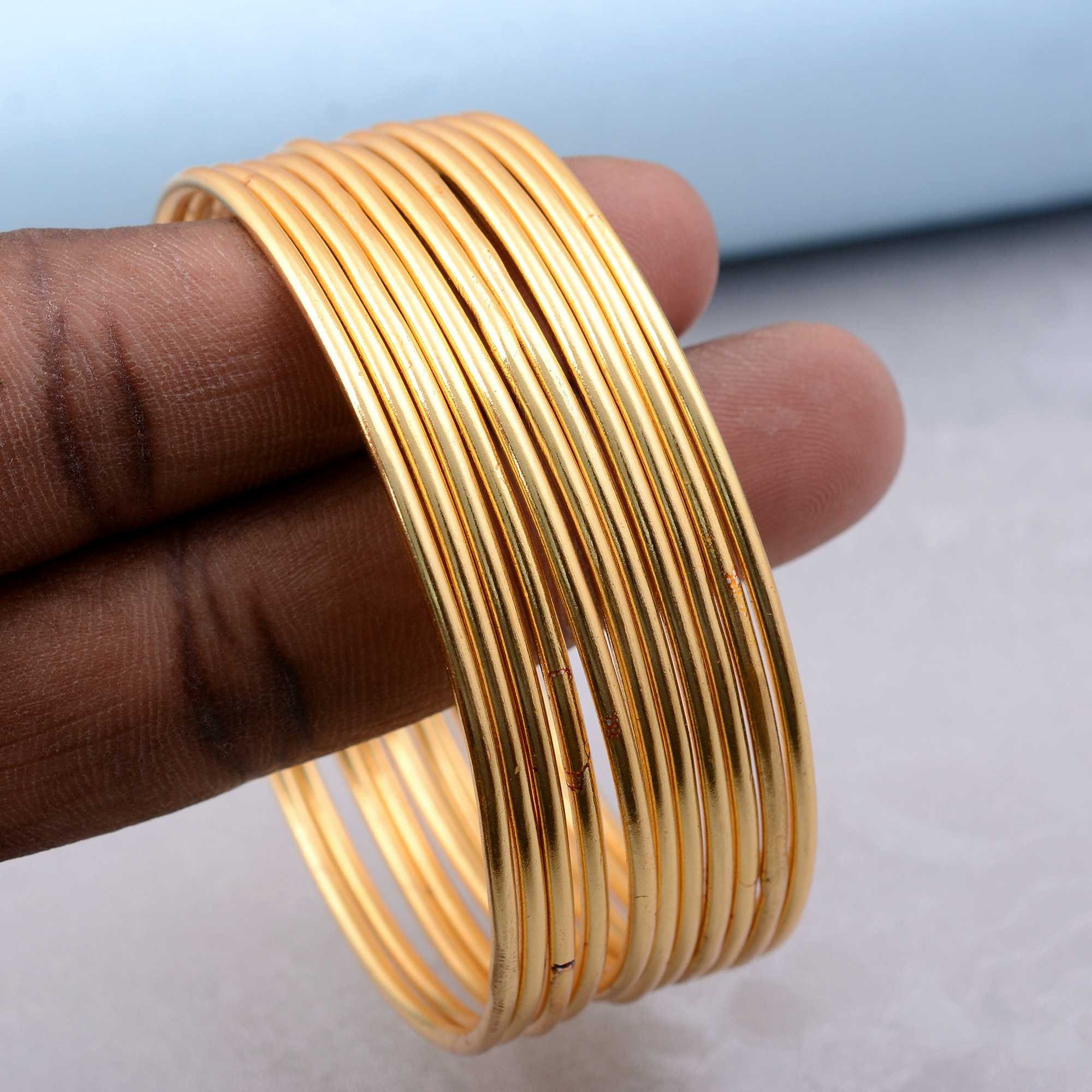 Gold Set of Bangles, Indian Bangles, Stacking Bangles, Semanarios ...