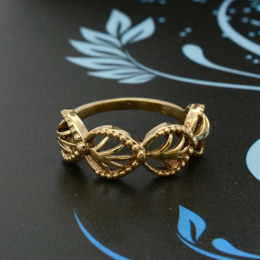 Gold Leaf Ring,minimalist Ring,graduation Ring, Molecule Ring ...