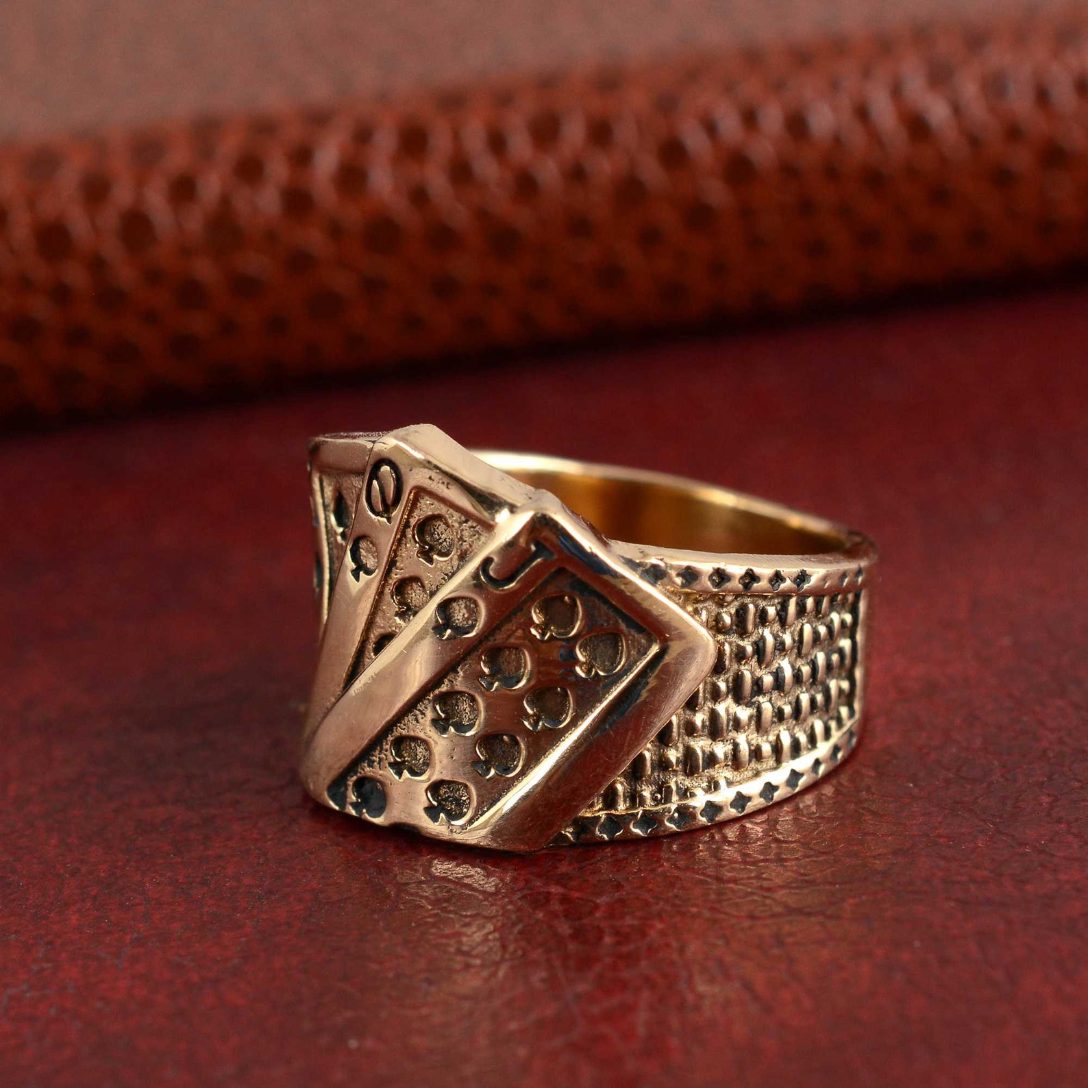 Gold Poker Card Ring Luck Ring Handmade Ring Playing Card - Etsy