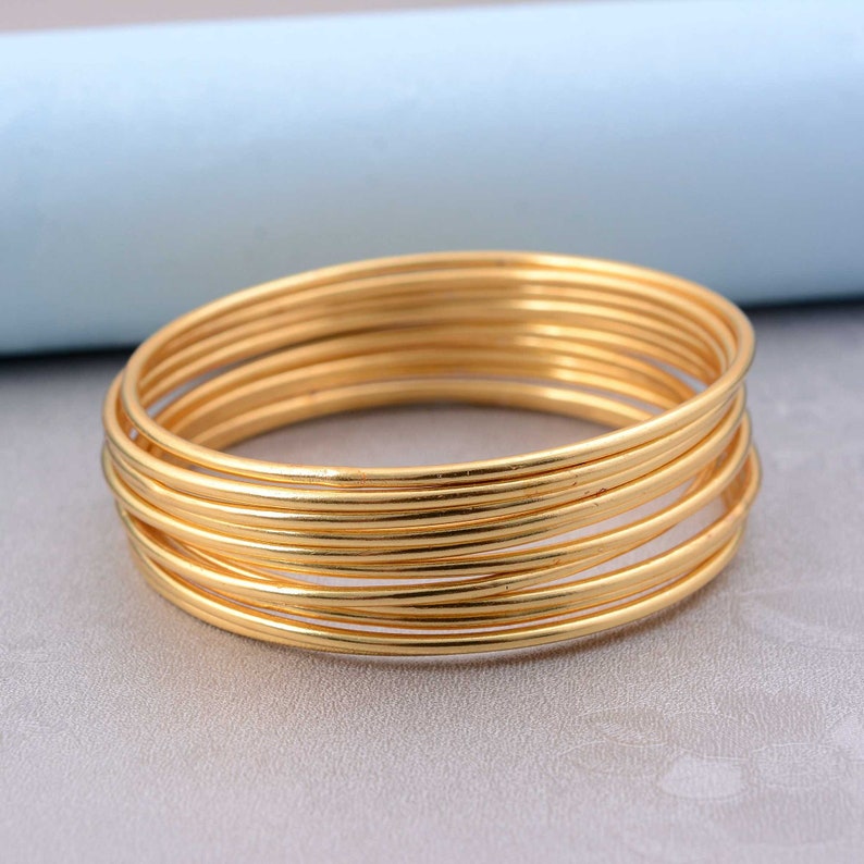 Gold Set of Bangles, Indian Bangles, Stacking Bangles, Semanarios ...