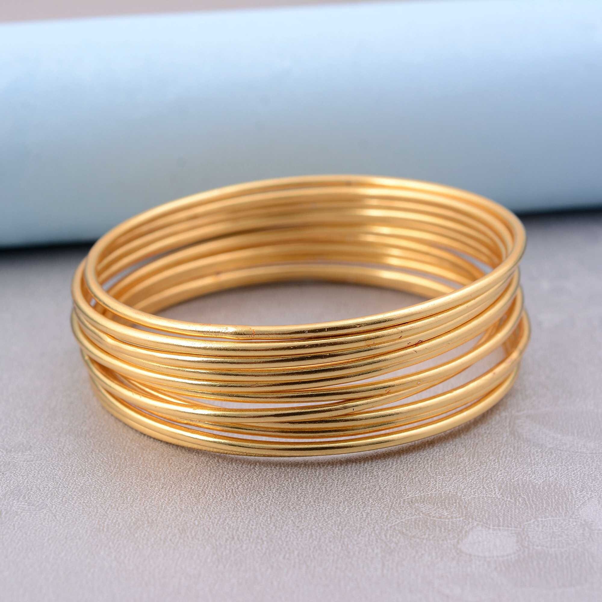 Gold Set of Bangles, Indian Bangles, Stacking Bangles, Semanarios ...