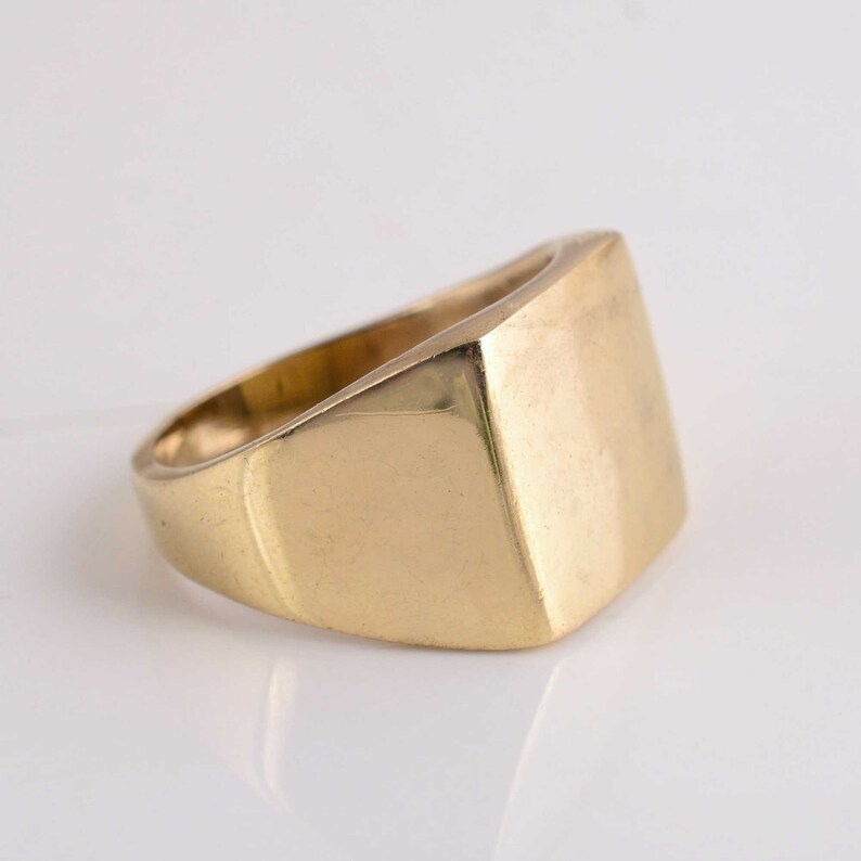 Square Signet Ring, Brass Ring, Handmade Ring, Dainty Ring, Baho Ring ...