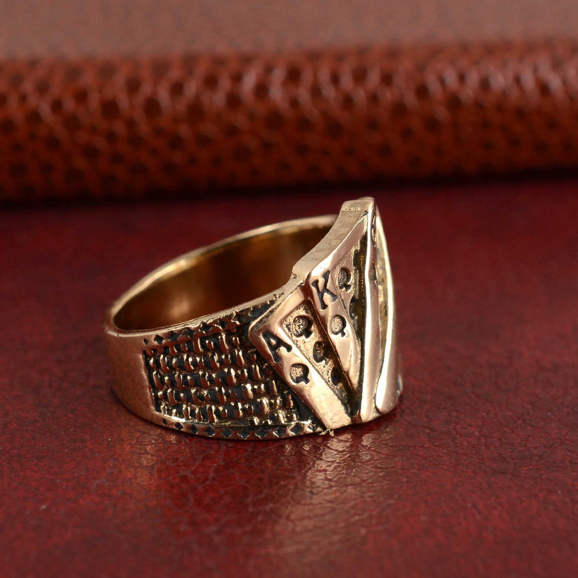 Gold Poker Card Ring Luck Ring Handmade Ring Playing Card - Etsy