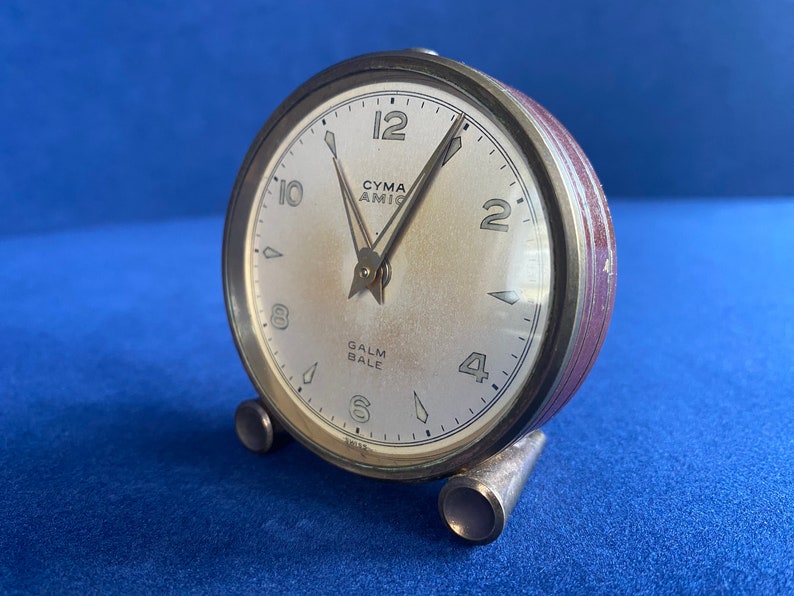 1950s CYMA Amic Men's Galm Bale Hand-winding Clock With Chrome Finish ...