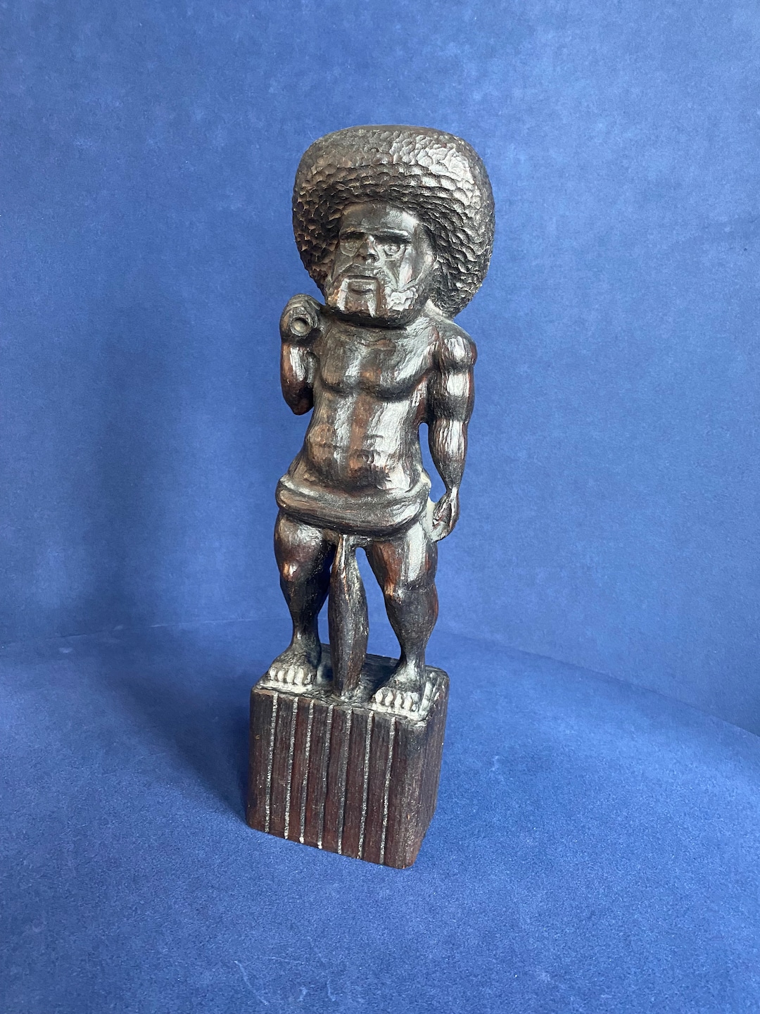 Ebony Handmade Bes Fertility God Wooden Statue 35 Cm African Art - Etsy
