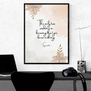 WISDOM QUOTE Wall Art Inspirational Gift Motivational Decor Office ...