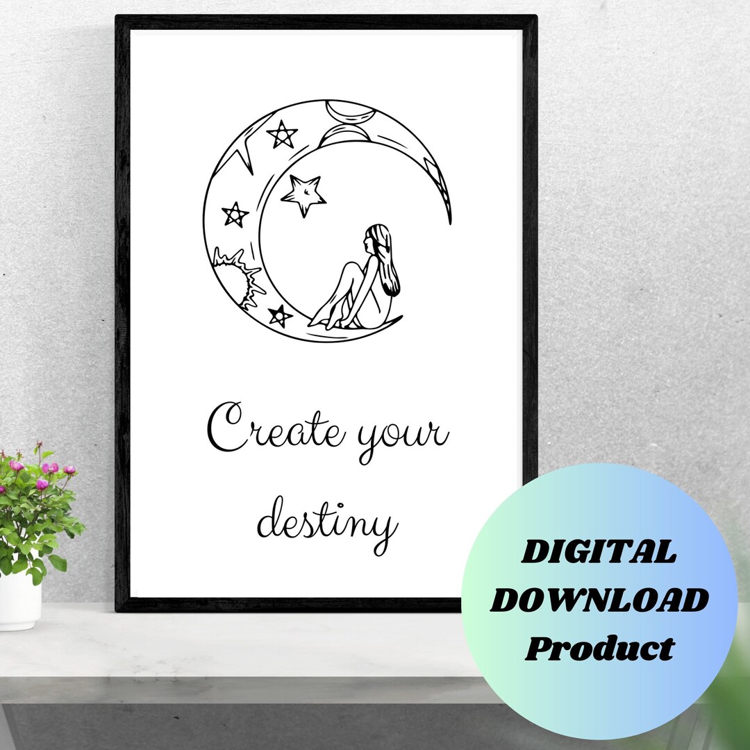 CREATE YOUR DESTINY, Printable Art, Inspirational Quote, Motivational ...