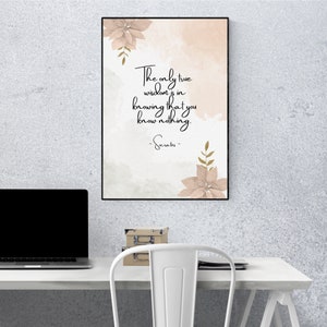 WISDOM QUOTE Wall Art Inspirational Gift Motivational Decor Office ...