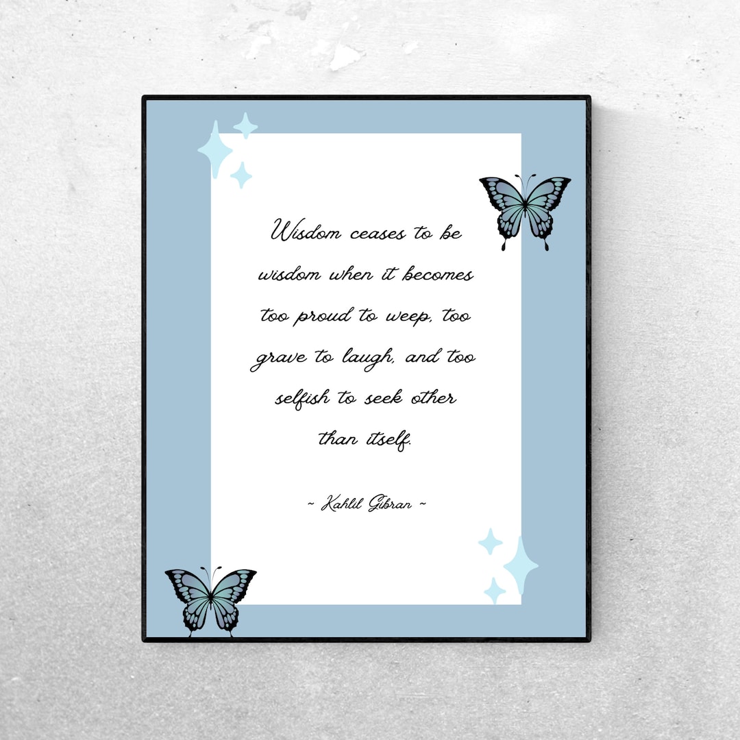 WISDOM QUOTE Wall Art Inspirational Gift Motivational Decor Office ...