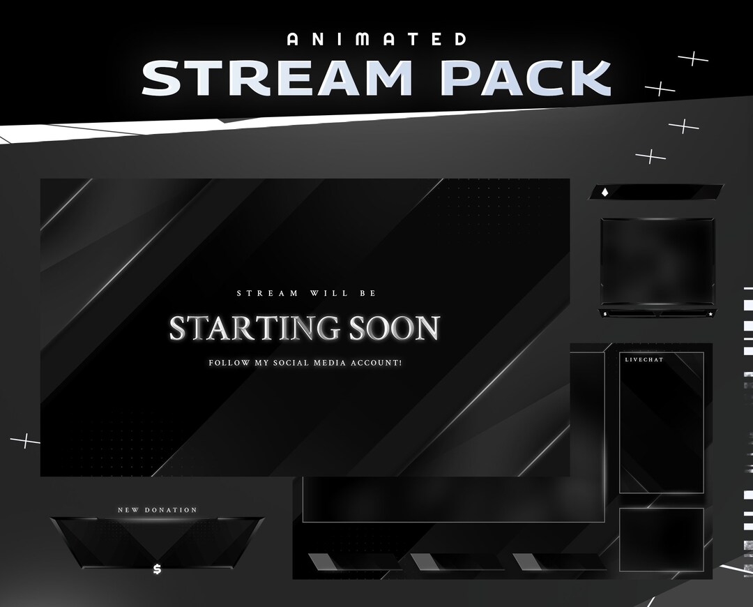 Graphite Animated Stream Package - Twitch Overlay Graphic/gamer/simple ...