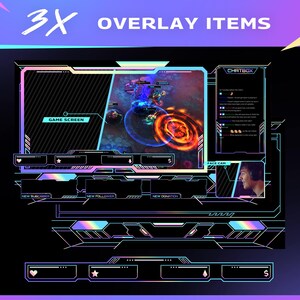 Animated Hologram Nexus Stream Overlay: Futuristic Neon Gradient for ...