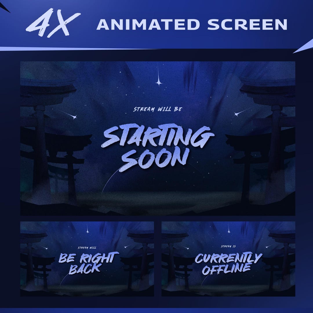 Animated Abyssal Shrine Stream Screens: Mystic Blue and Dark Aesthetic ...