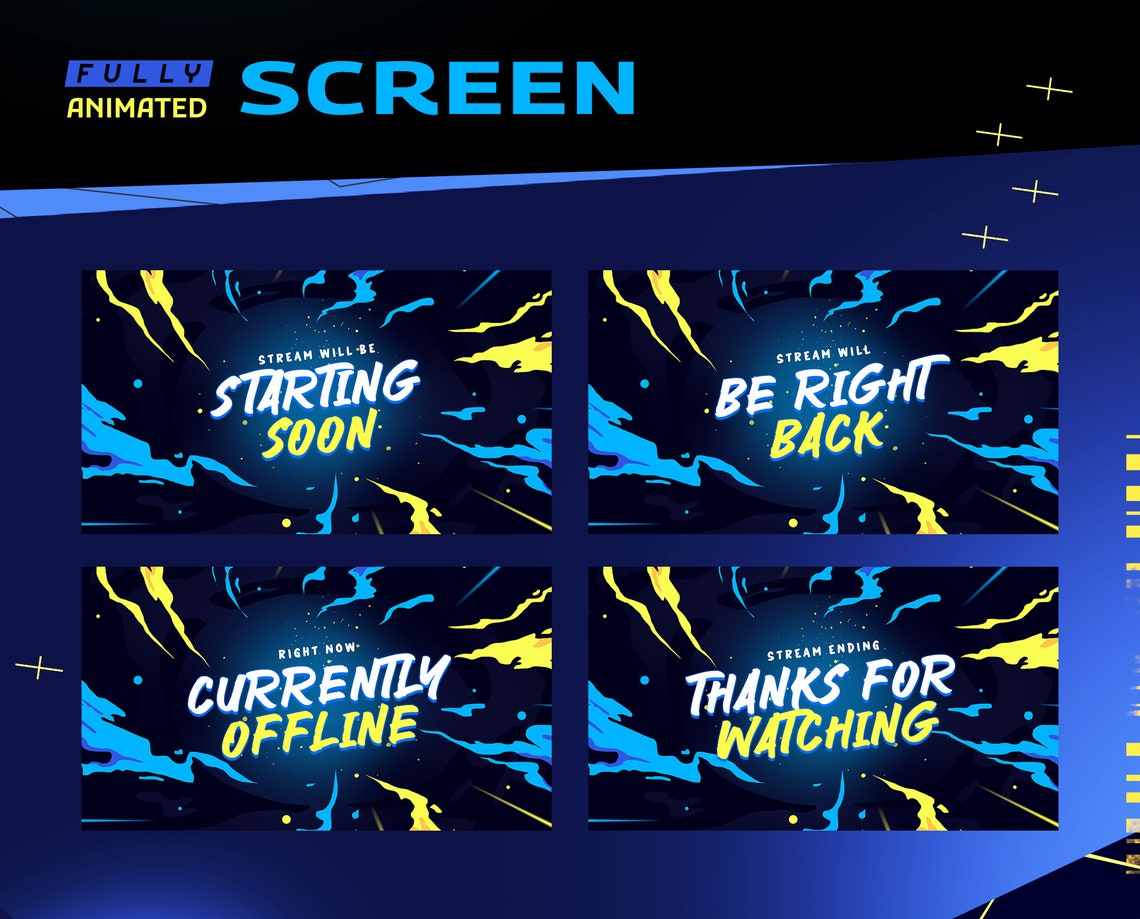 Liquid Splash Animated Twitch Overlay Package Bundle/liquid Overlay ...
