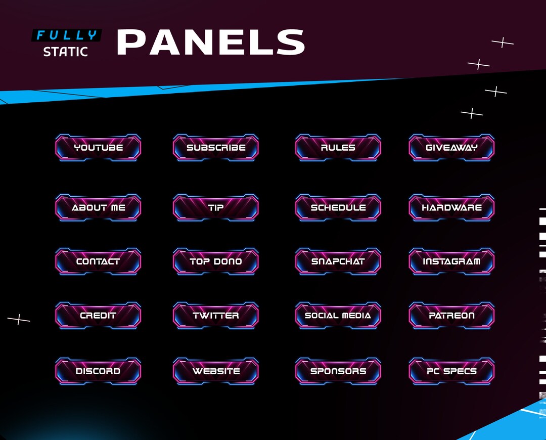 Exit Light Static Stream Panels-twitch Graphic Overlay/futuristic ...