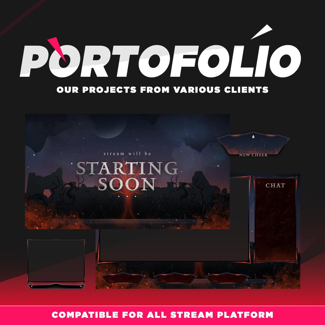 Custom Stream Overlay Package | Twitch Overlay | Animated Bundle Alert ...