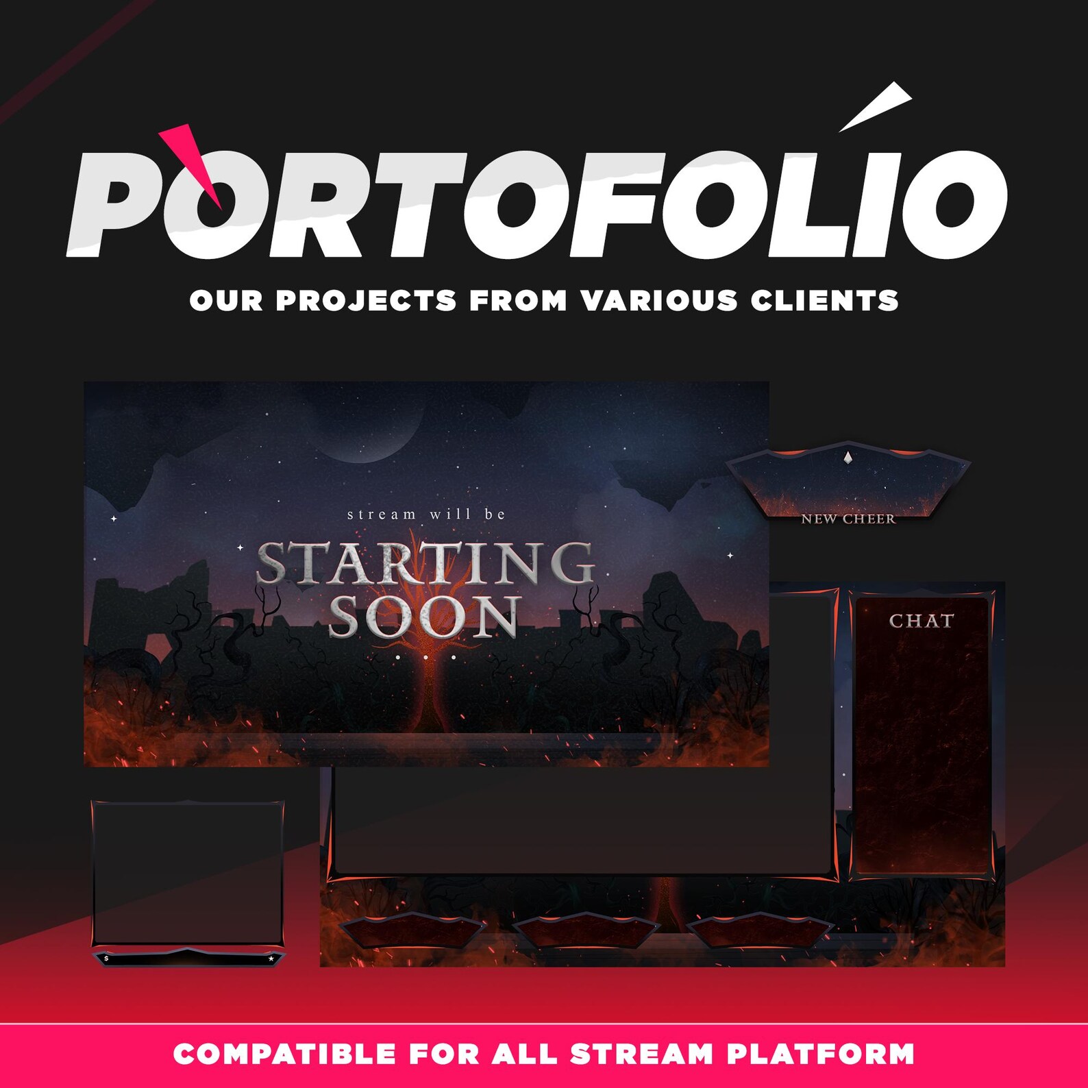 Custom Stream Overlay Package | Twitch Overlay | Animated Bundle Alert ...