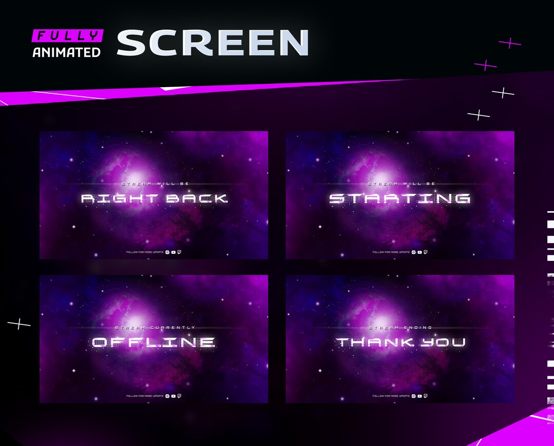 Animated Purple Space Nebula Stream Screens: the Beyond for Twitch and ...