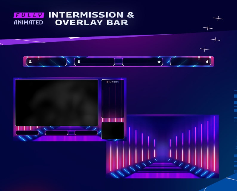 Neon Gate Animated Stream Package-twitch Graphic Overlay/futuristic ...