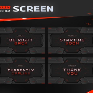 Metallic Sector Animated Stream Package-twitch Graphic Overlay ...