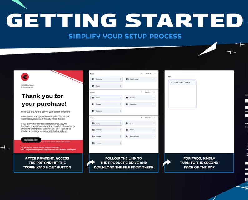 Animated Twitch Overlay Stream Package Blue Lineage Gaming Alerts ...