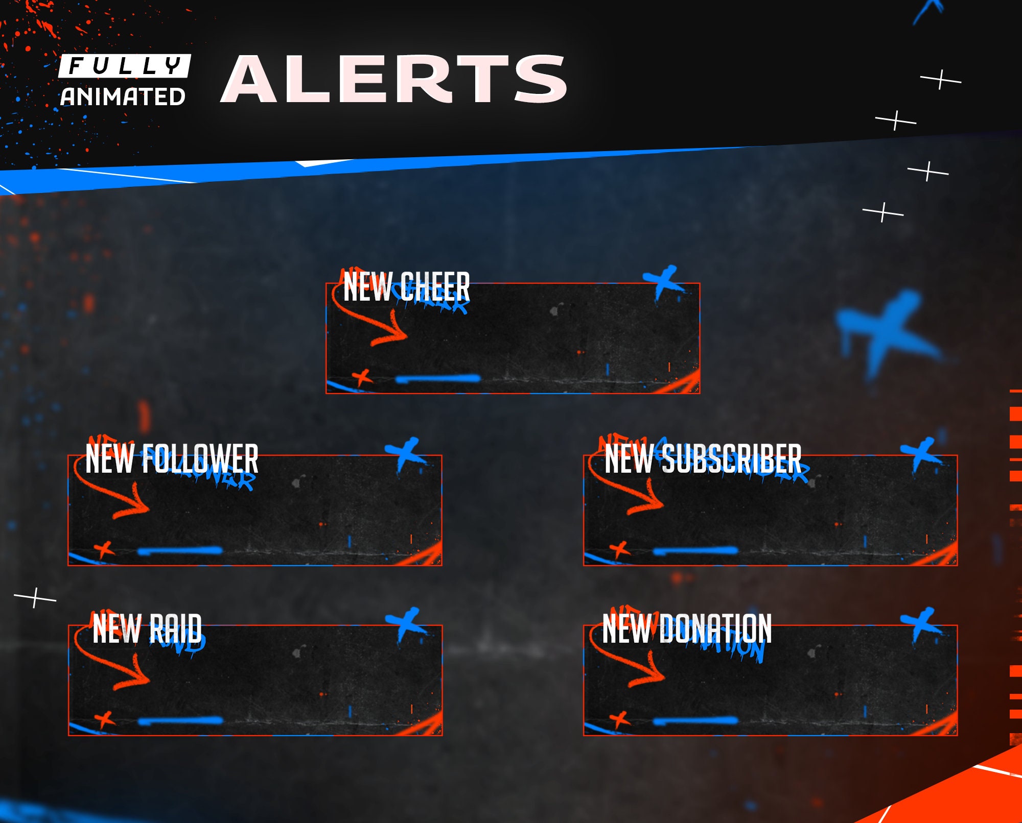 Tagging Animated Stream Package/twitch Graphic Gaming Overlay/modern ...