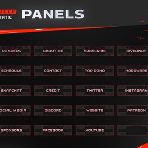 Metallic Sector Animated Stream Package-twitch Graphic Overlay ...