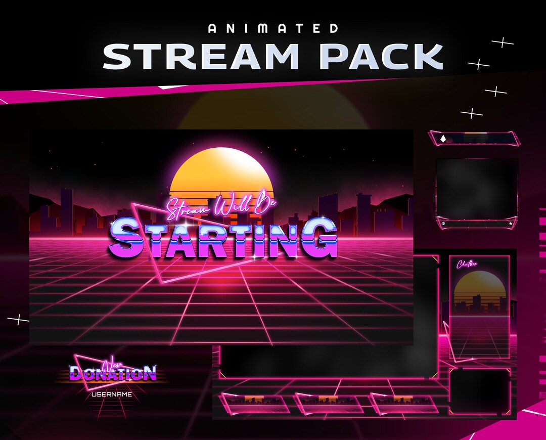 Outlast Animated Stream Package-twitch Graphic Gaming Overlay/90s Retro ...
