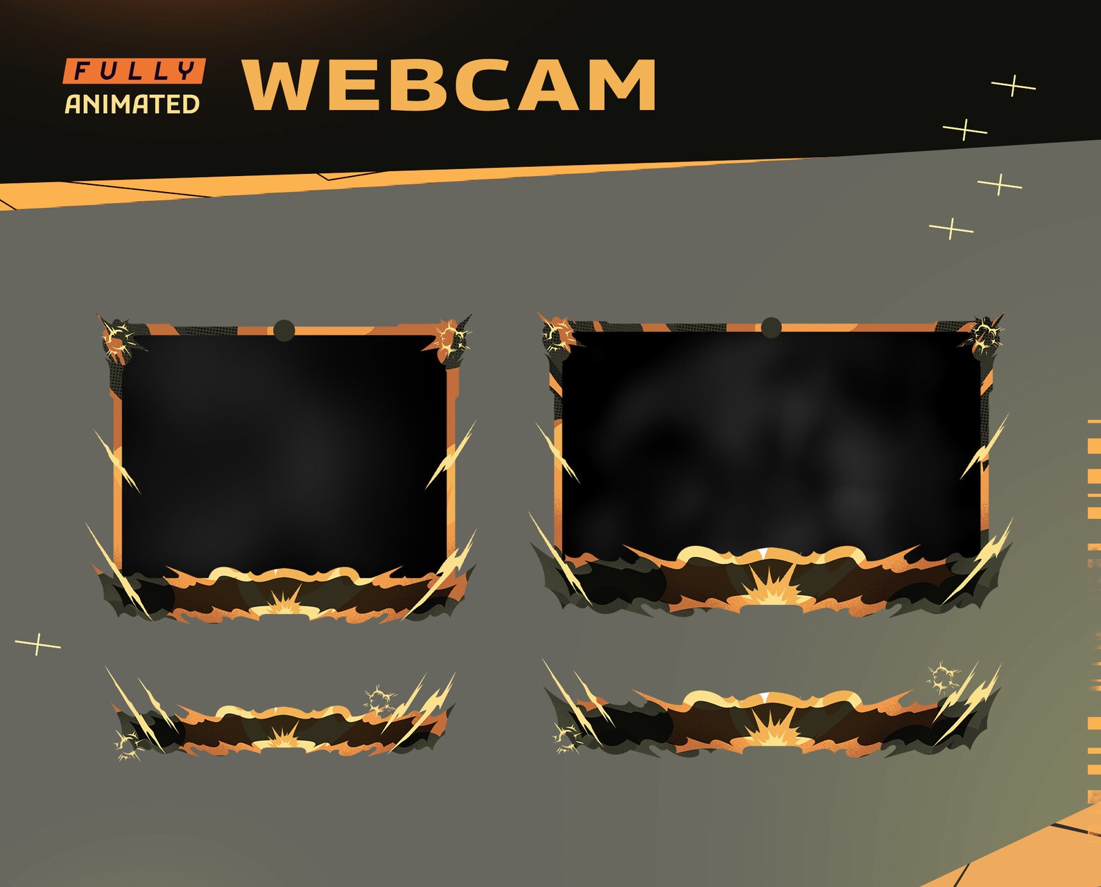 Outburst Animated Overlay Package for Twitch, Kick, Youtube/abstract ...
