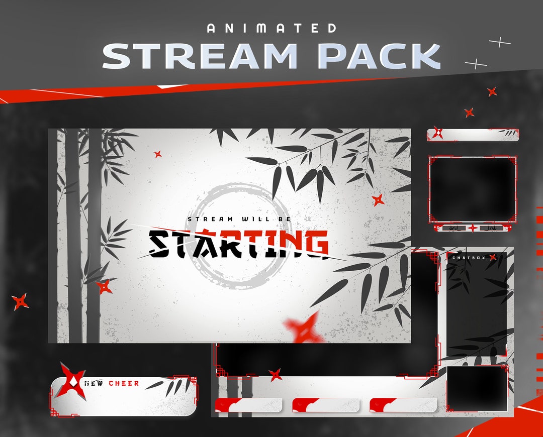 Tsushima Animated Stream Package-twitch Graphic Gaming Overlay/japanese ...